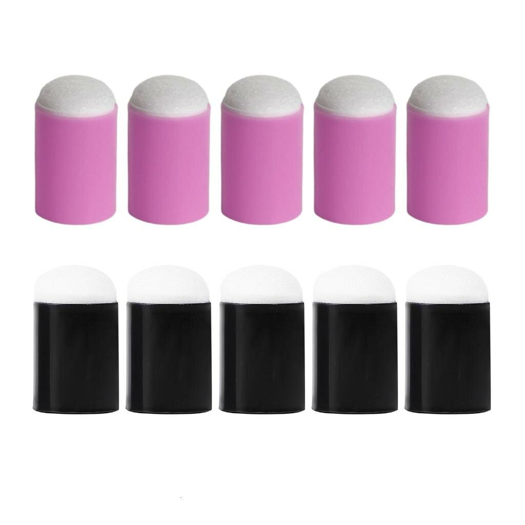 Губки художественные для рисования, 10 шт, 5 черных 5 розовых