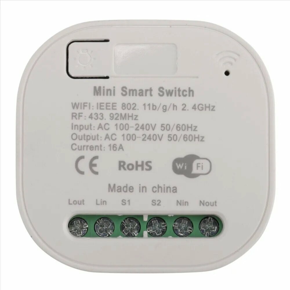 Приемник Tuya WIFI RF433, 16А, интеллектуальный беспроводной переключатель Wi-Fi, 433 МГц, таймер с дистанционным управлением совместим Home