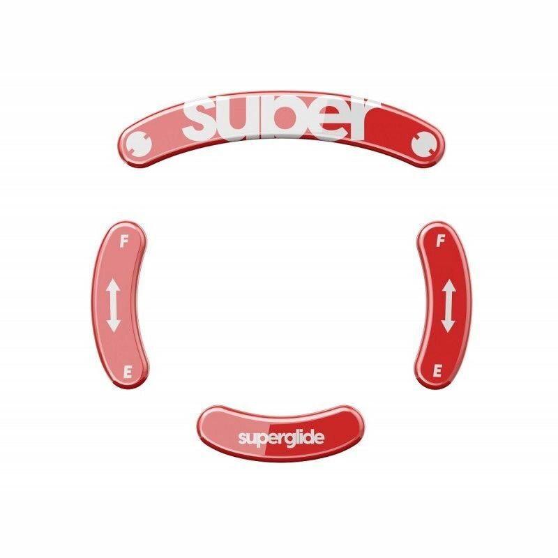 Стеклянные глайды (ножки) для мыши Pulsar Superglide для Logitech GPro Wireless RED LGPSGR