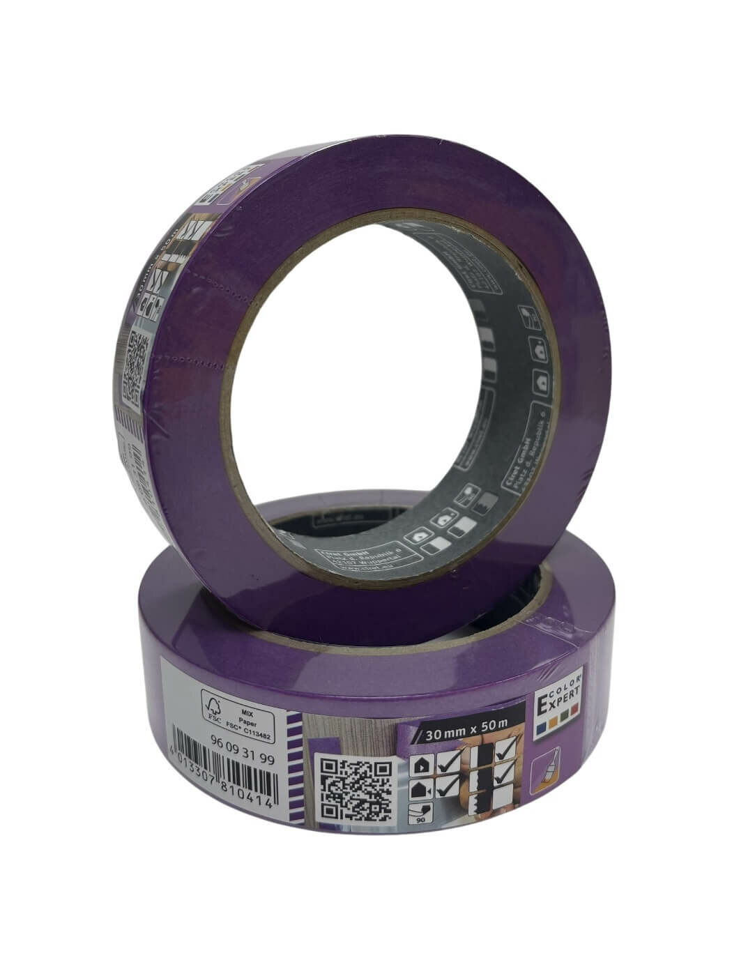 Лента фиолетовая Color Expert Sensitive Line Washi 96093199 (30мм*50м) упак (8 шт)