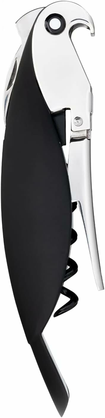 Штопор - Alessi Parrot - черный, 13 x 3 x 2,50 см, AAM32 B