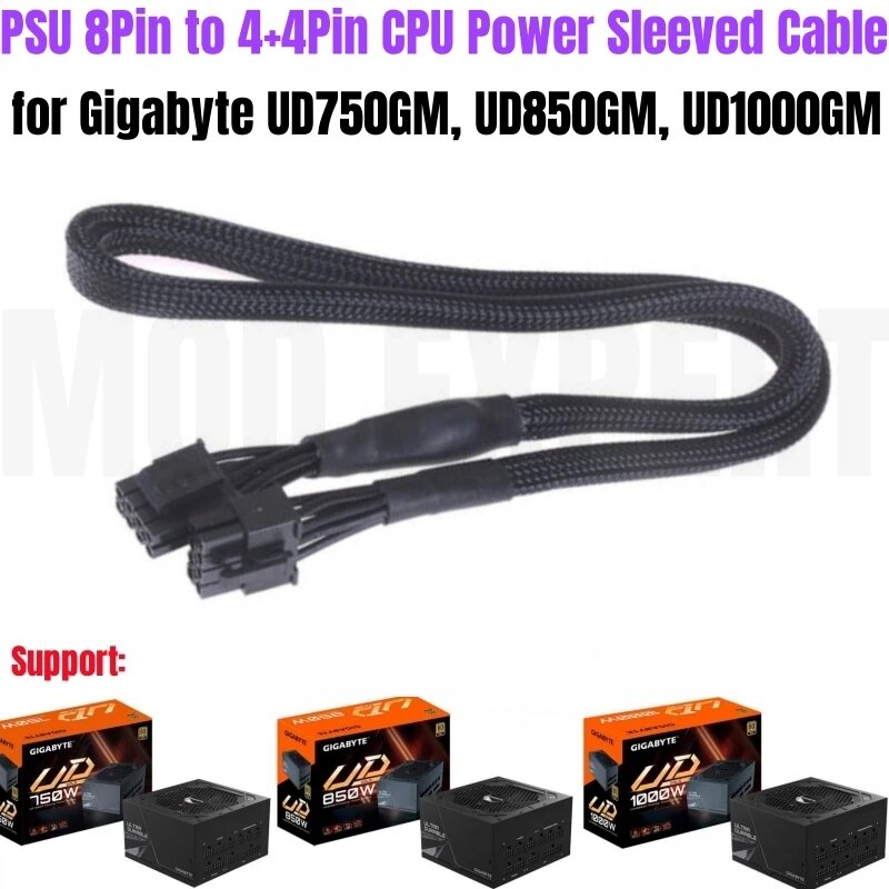PSU 8Pin до 4 + 4 Pin EPS ATX12V источник питания ЦП кабель для Gigabyte GP-UD750GM, GP-UD850GM, золотистый модульный блок питания