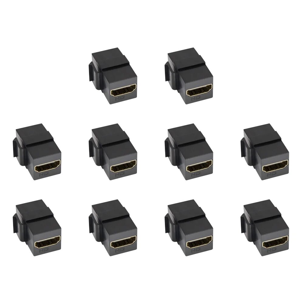 10шт HDMI переходник мама-мама, черный