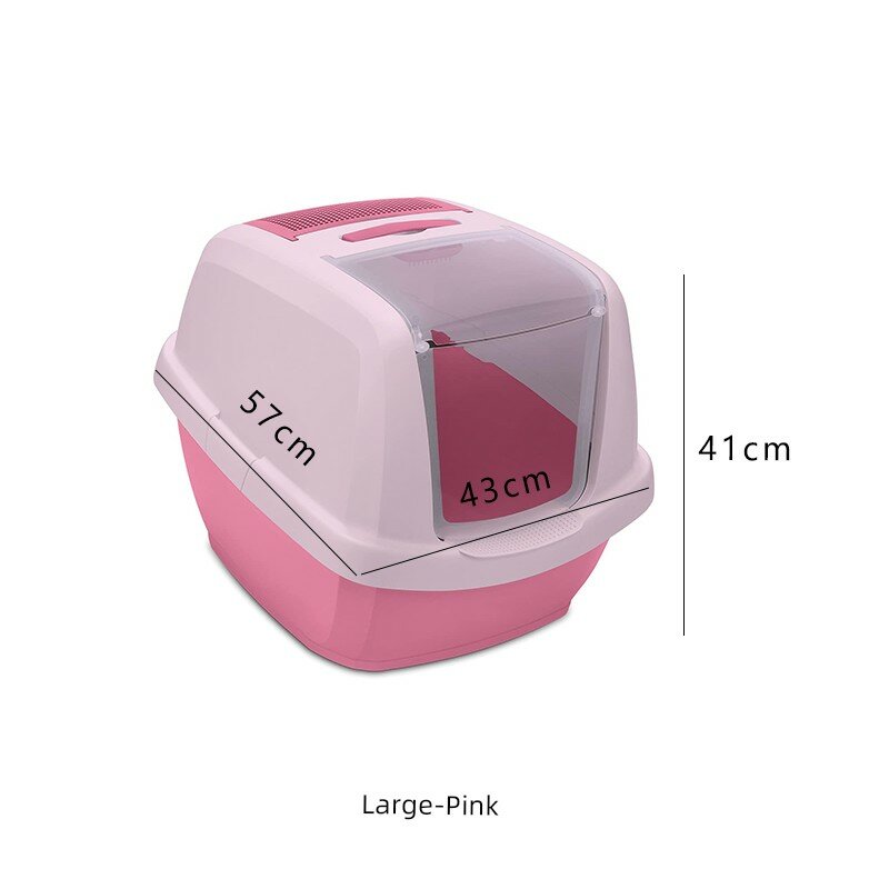 Кошачий лоток Large Mandi в пудрово-розовом - полная герметичность, легкая очистка