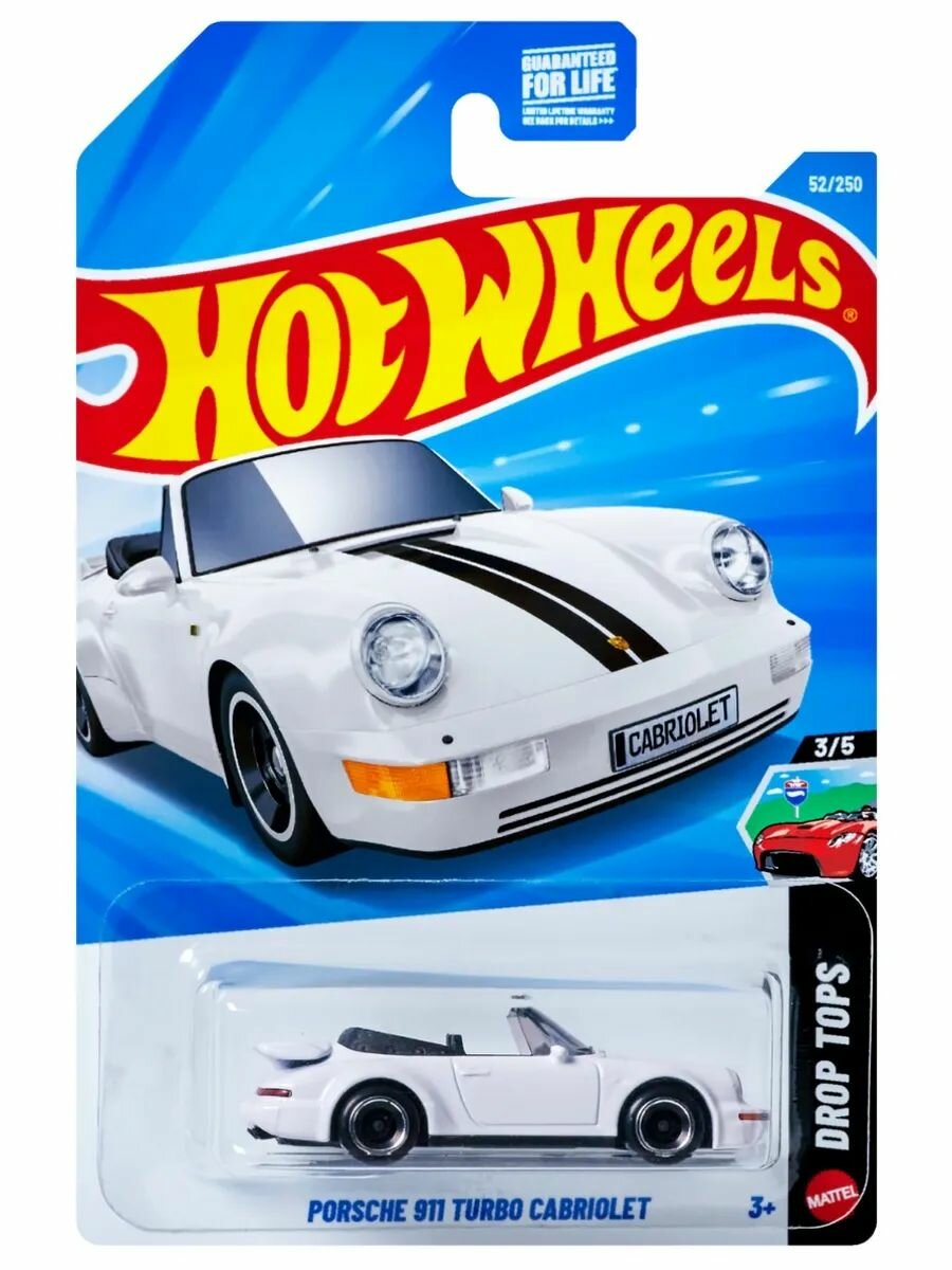 JJJ22 Hot Wheels машинка металлическая игрушка коллекционная масштабная модель Porsche 911 Turbo Cabriolet кейс 2026
