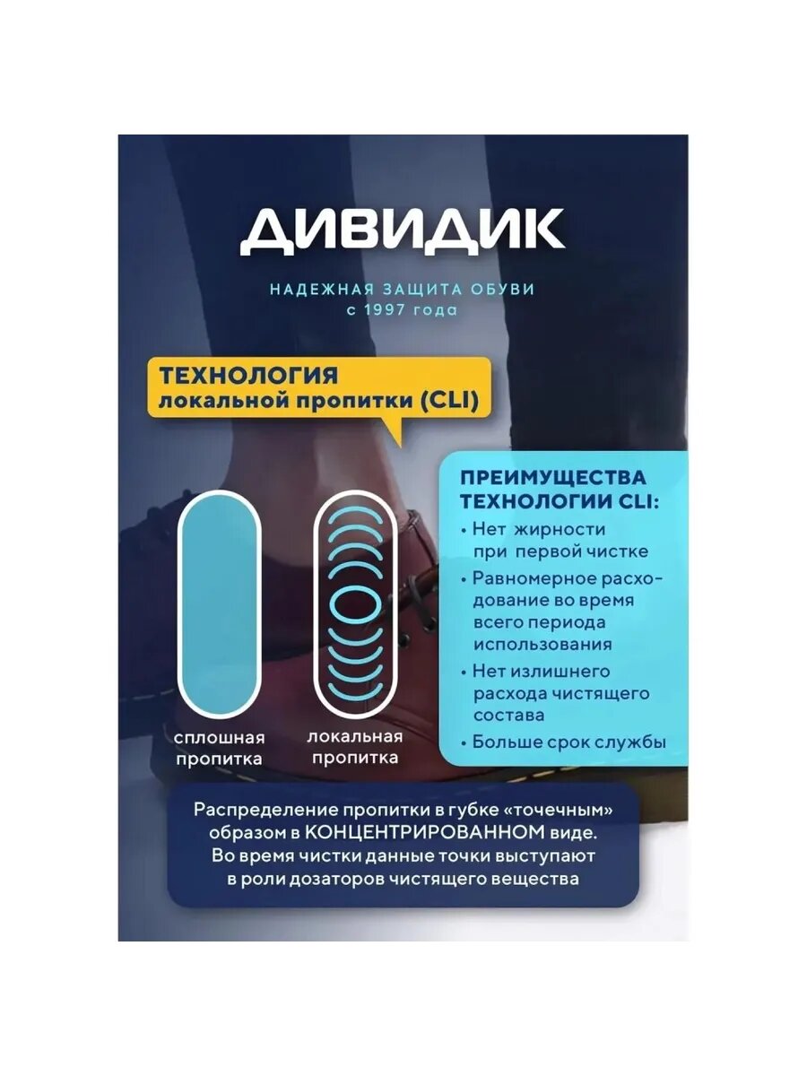 Бесцветная губка для чистки обуви