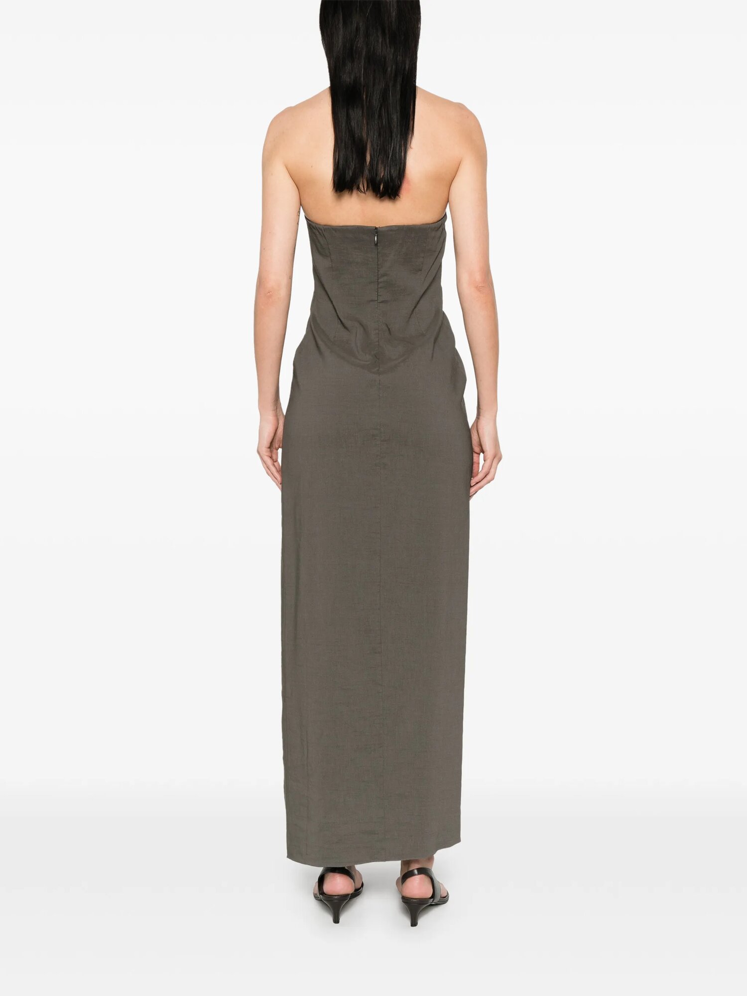 Платье Cortana Strapless draped maxi dress, размер 38, grey — фото 1