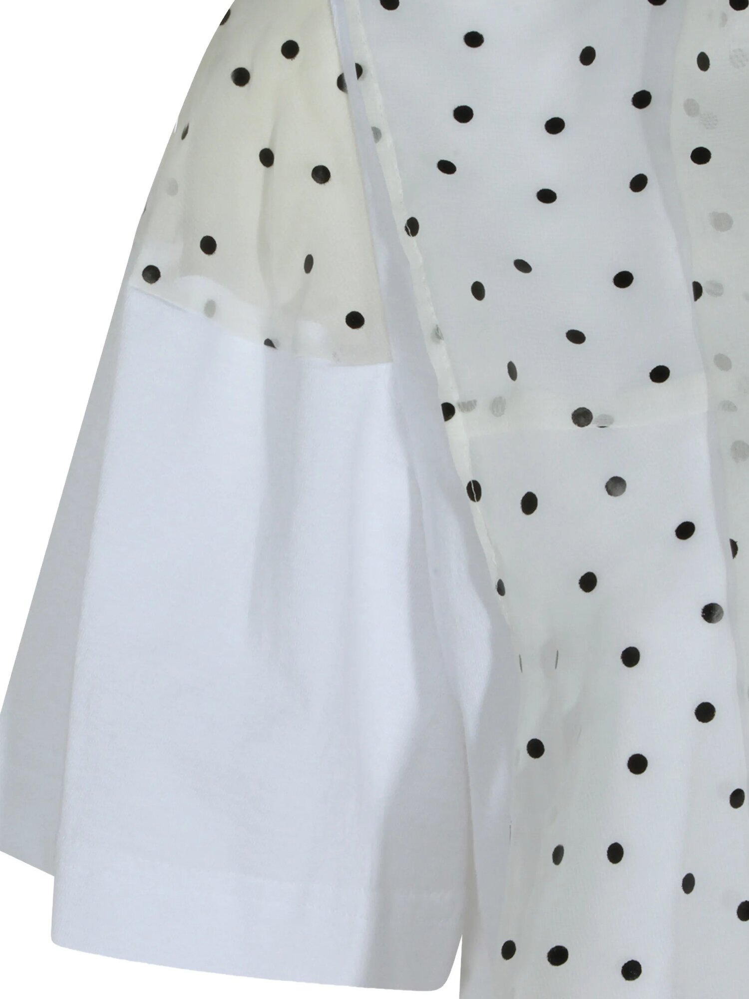 Блуза Sacai Polka dot-pattern blouse, размер 44, бежевый/белый — фото 1