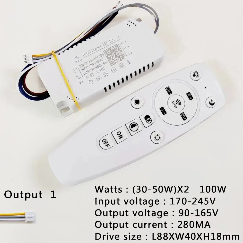Светодиодный драйвер 2.4G с дистанционным управлением для люстр, 12-360 Вт