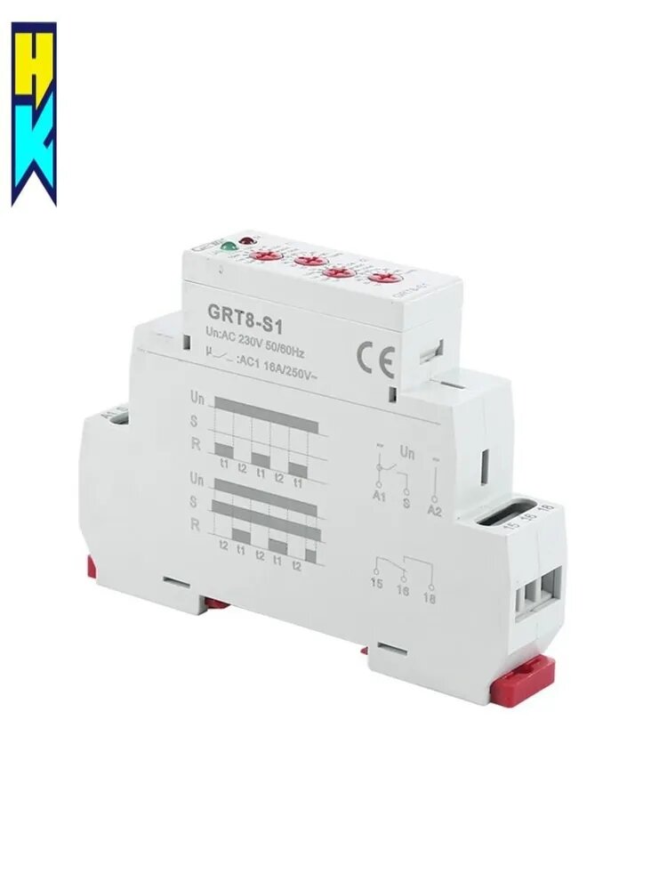 S9(J Q A C) GRT8-S Реле таймера асимметричного цикла SPDT 16A Электронное реле повтора, GRT8-S1 AC230V