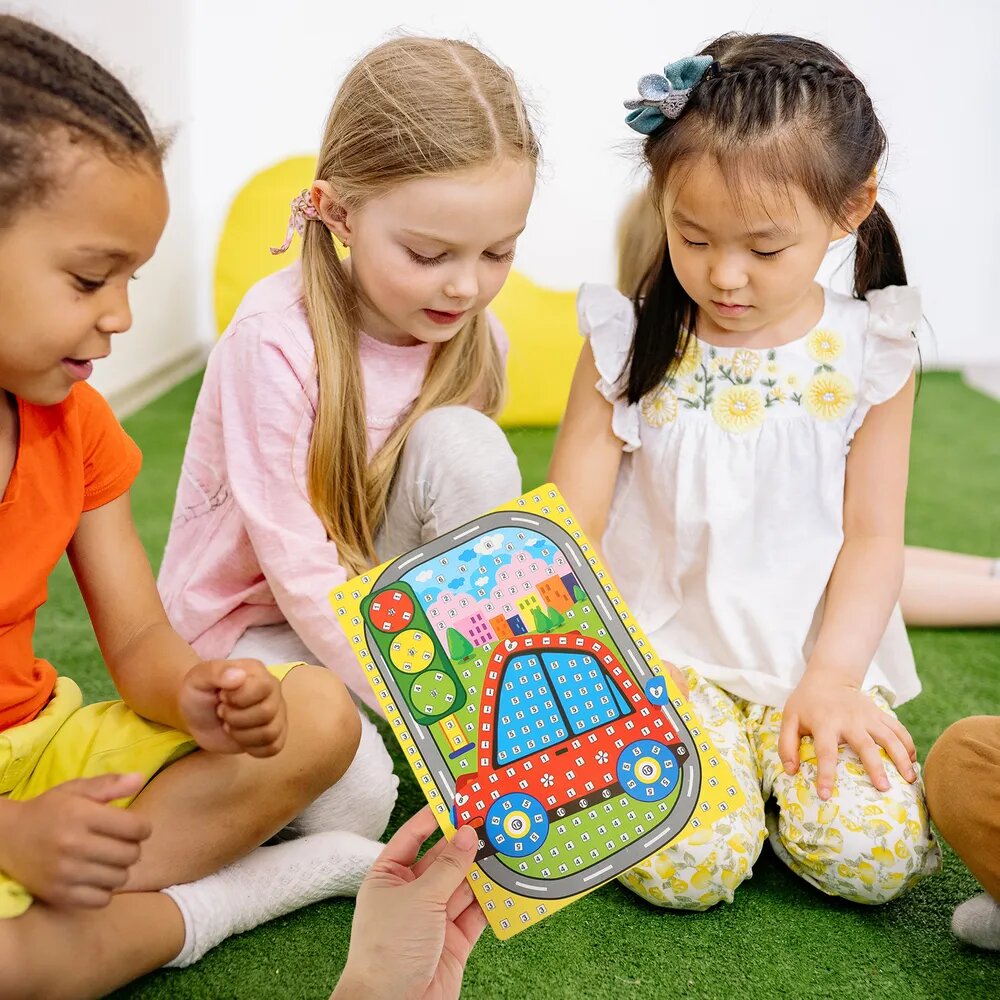 Детская мозаика из эва и бумаги для создания картин, 2 комплекта для творчества