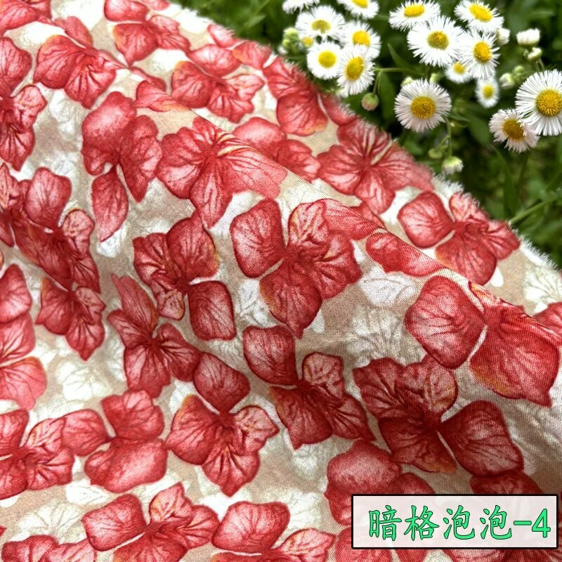 Хлопково-льняная ткань с эффектом пузырьков, летняя тонкая вискозная ткань, для платьев, чонсамов, хлопково-шелковая