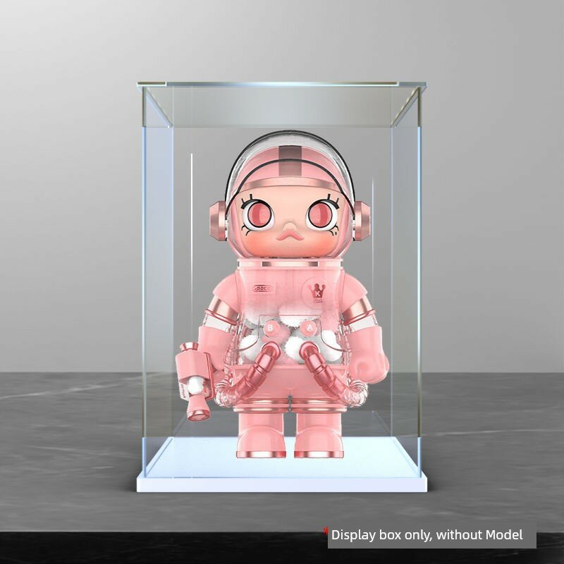 Коробка для показа фигурки Mega Space Molly 400% с белой подставкой и открытым дизайном, 25x25x35см