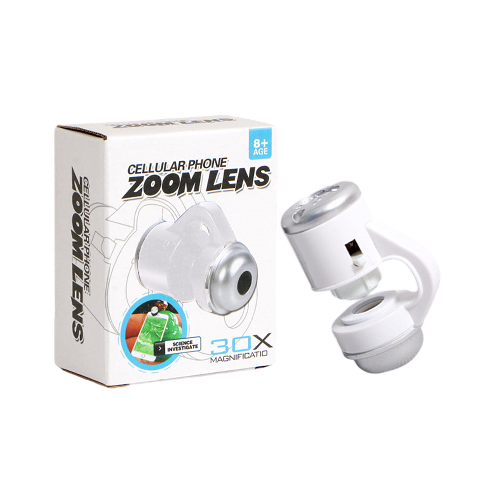 Мобильный микроскоп с 30-кратным зумом и светодиодной камерой для съемки