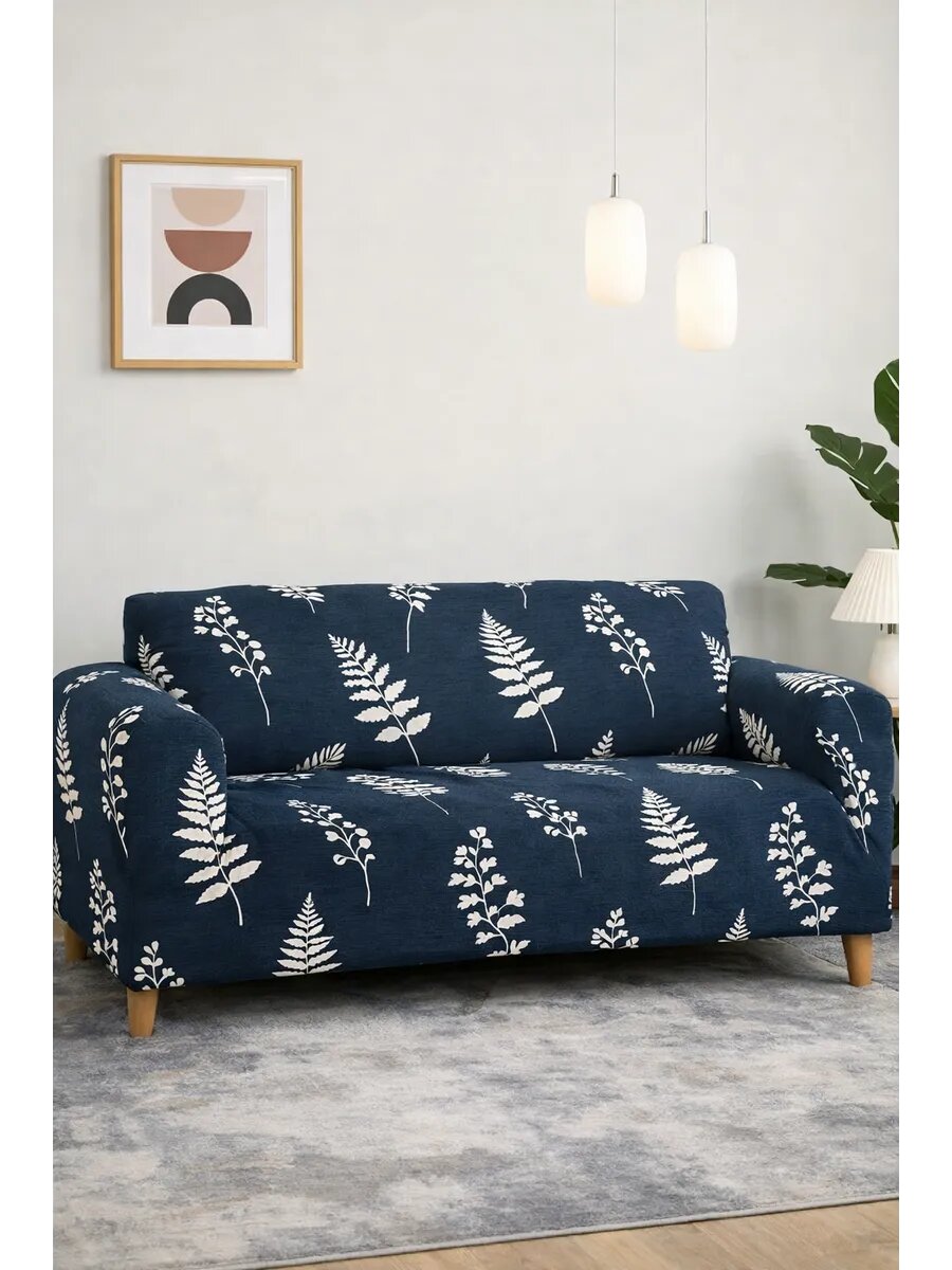 Чехол на трехместный диван на резинке универсальный