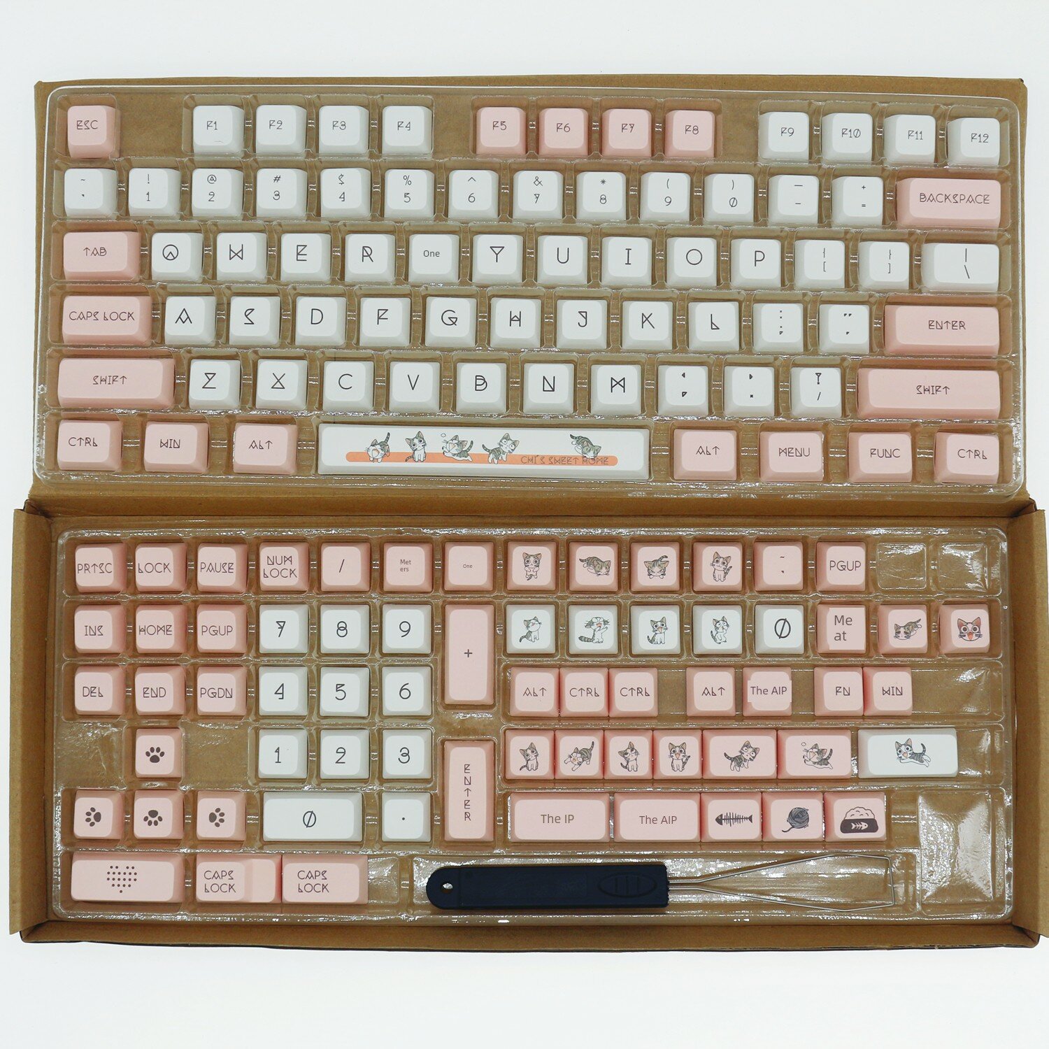 Комплект кейкапов для клавиатуры MDA Profile PBT Dye-Sublimation с дизайном «Сырец-кошка», «Шиба-ину», «Тоторо»,