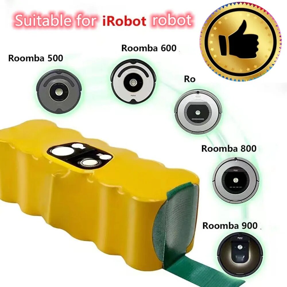 Аккумулятор для робота-пылесоса Roomba 500-800 серии, совместимый, 1 шт — фото 1