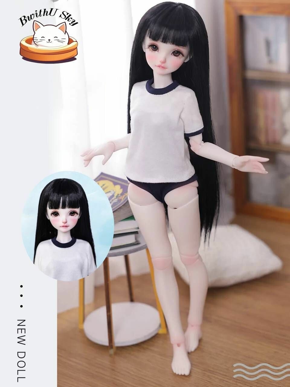 Кукла BwithU Mirai, 1/6, в домашнем стиле, коллекционная, с косметикой ручной работы