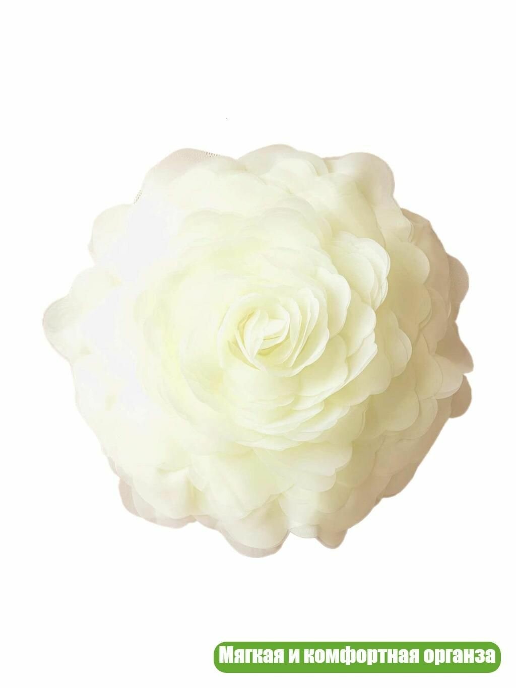 Чехол для круглой подушки в виде розы, - 7