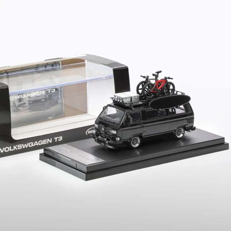 Volkswagen T3 Transporter черный, 1/64, металл