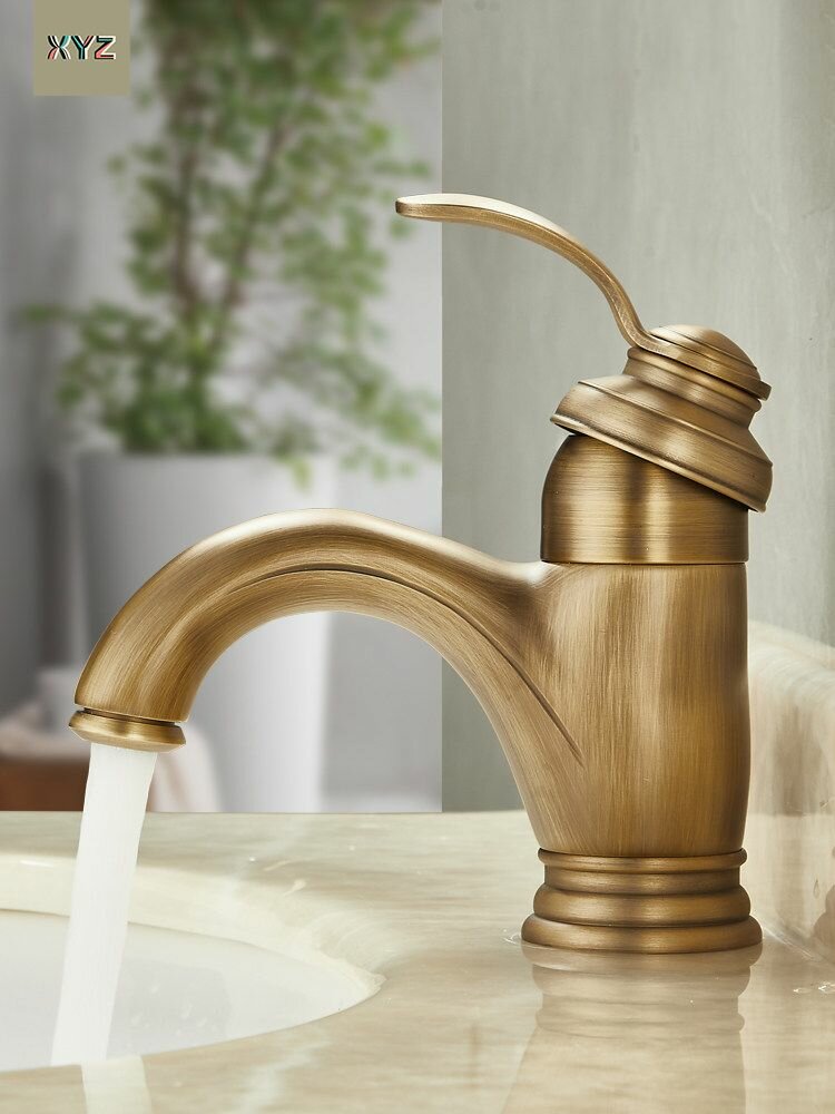 Смеситель для умывальника MATRIX ретро бронза, итальянский кран для ванной компаты