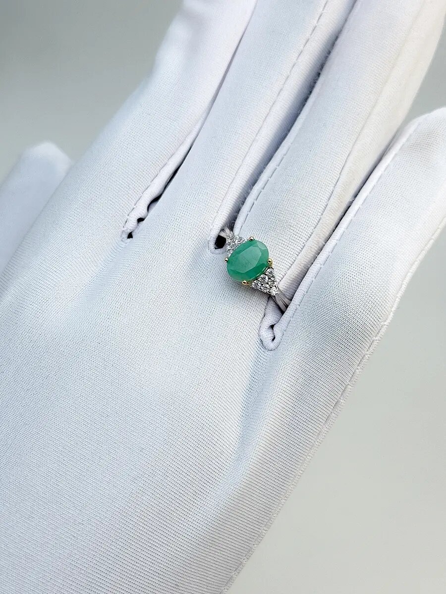 Кольцо, серебро, 925 проба, золочение, родирование