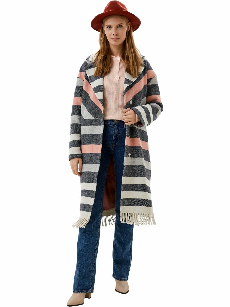 Пальто B.L.E.S. Coat Vest, размер 46, серый, розовый, белый — фото 1