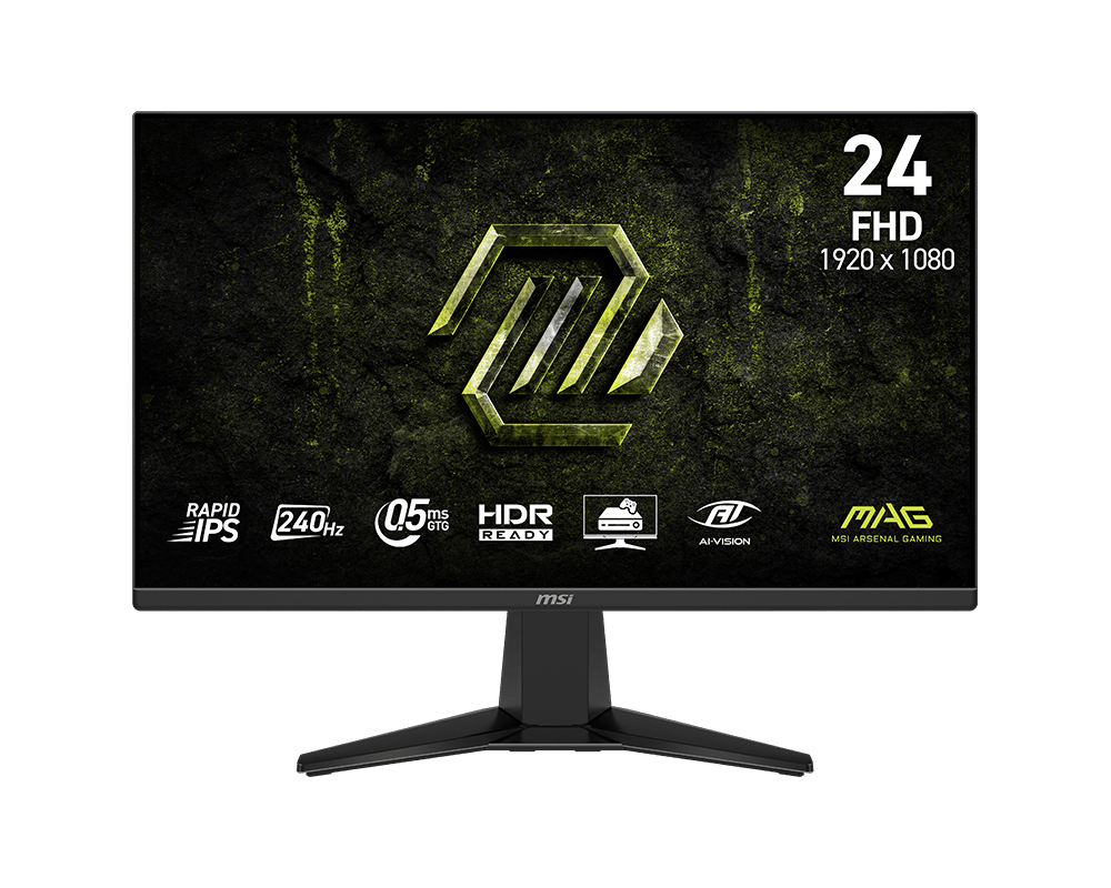 MSI 23.8" Монитор MAG 245F X24, FHD 1920x1080 RAPID IPS 240Hz 0.5 мс GTG HDR Ready Игровые мониторы черный