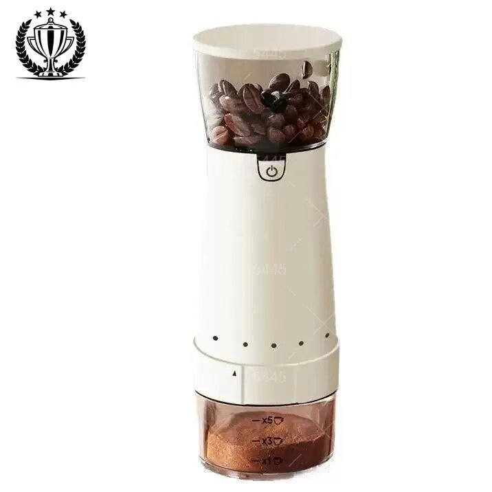 Кофеварка sku-19265 с внешним电动磨豆机, белый, 5 чашек, автоматический капучинатор