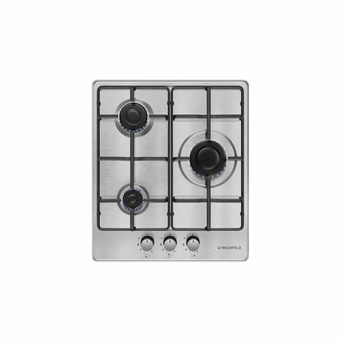 Варочная поверхность MAUNFELD EGHS.43.3STS-ES/G, Нержавеющая сталь (серебристый), Черный со стальными вставками.