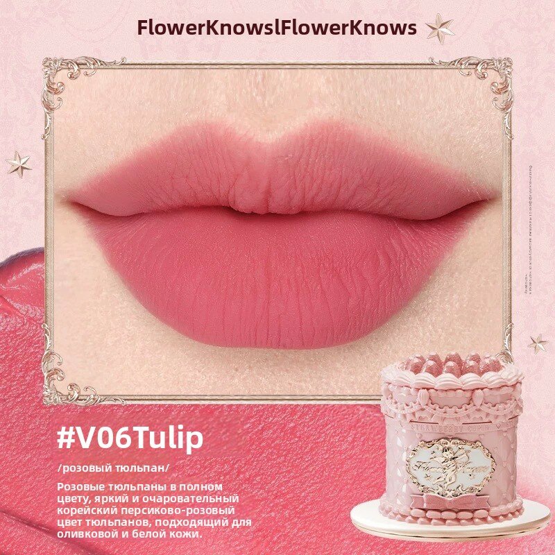 Оригинальный блеск для губ Flower Knows Sweetheart Bear Film-Forming Lip Jelly Lip Glaze