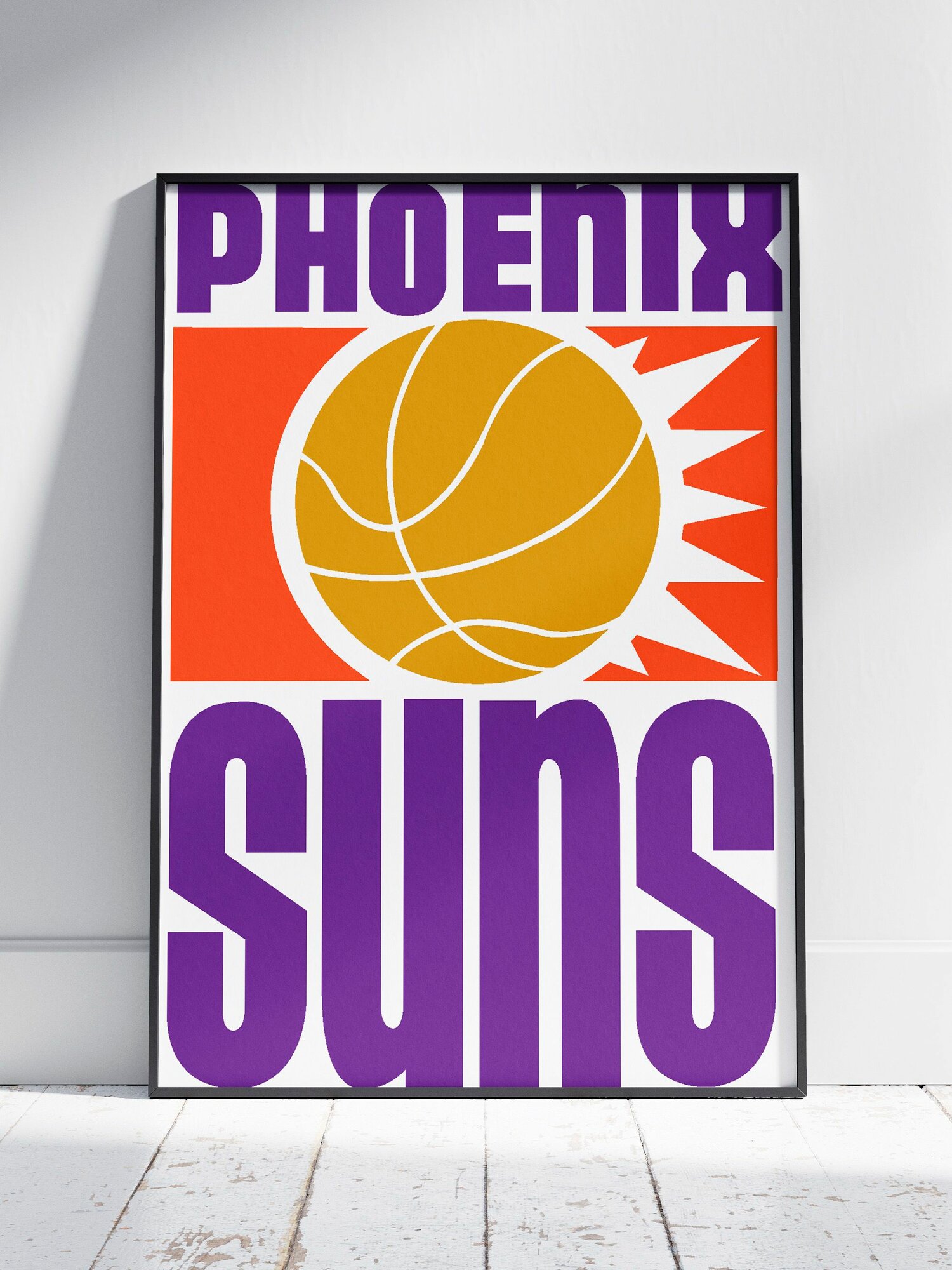 Плакат на стену для интерьера Команды Баскетбол (Финикс Санз - Phoenix Suns 1) - Постер по спорту и физической активности формата A4 (21x30 см)
