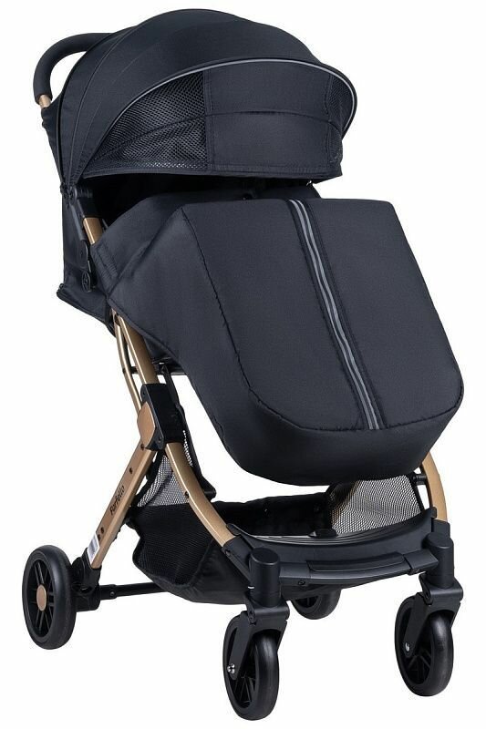Коляска прогулочная Comfy Go Golden black золотой черный