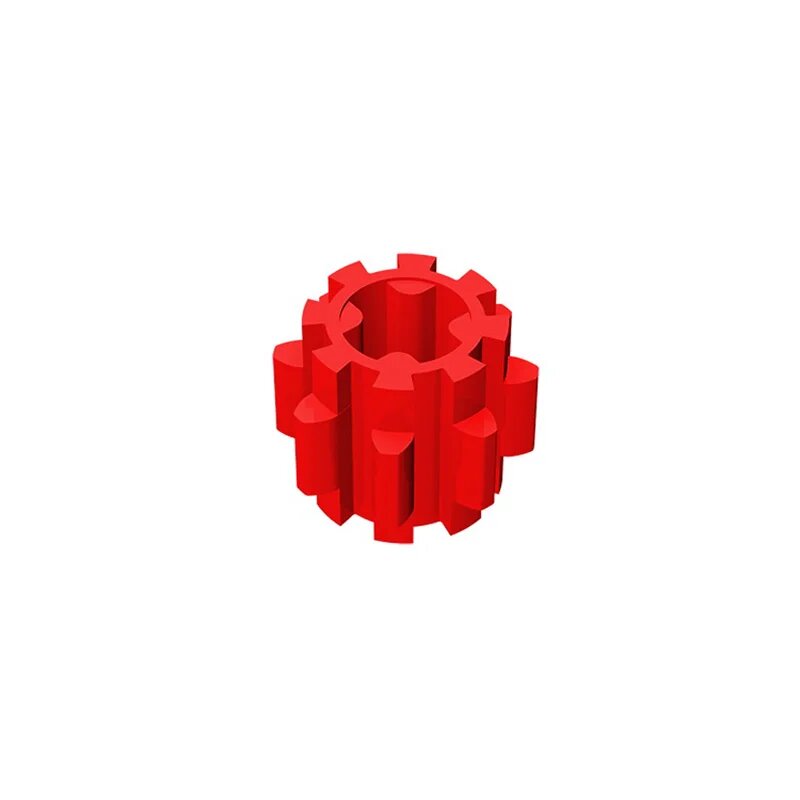 Красная шестерня GOBRICKS 10928, 8 зубьев