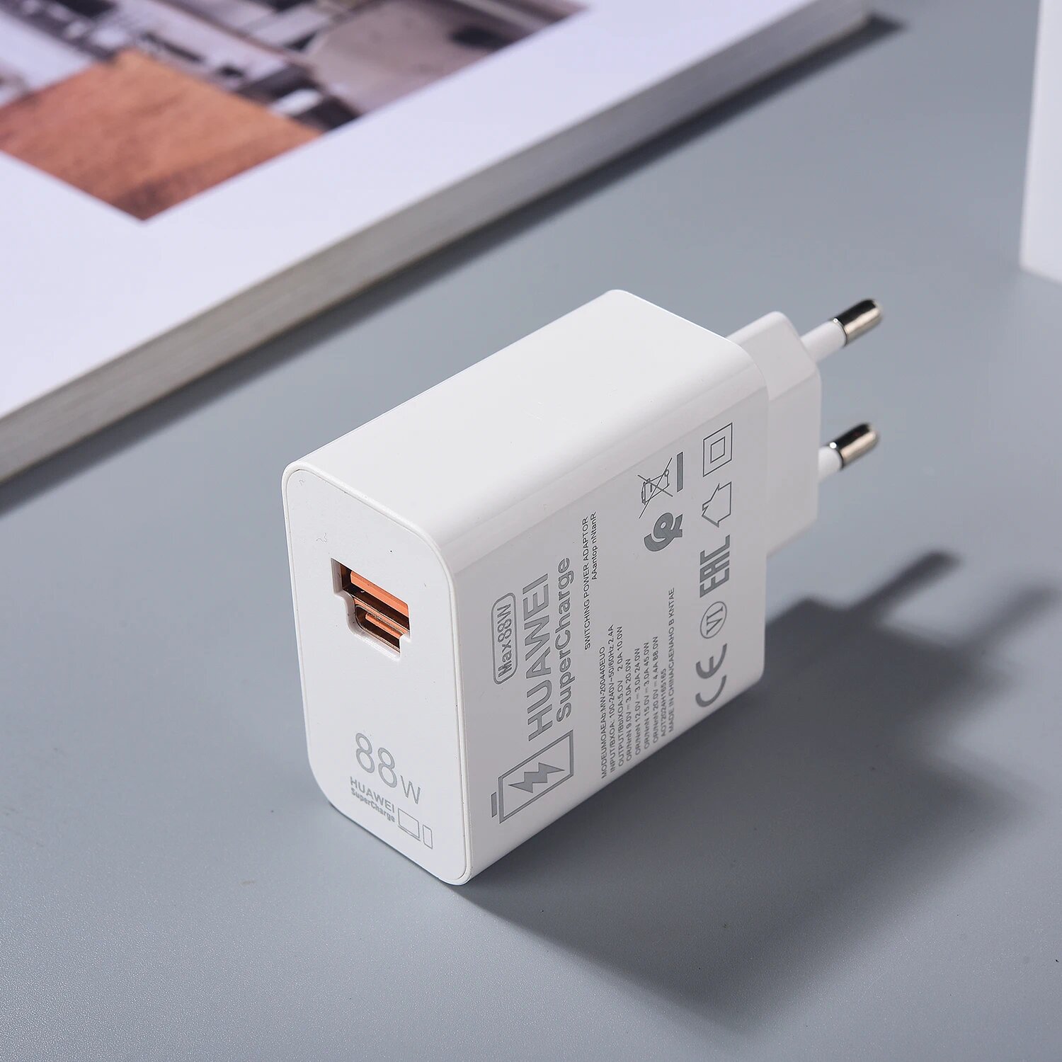 Оригинальное зарядное устройство с двумя портами HUAWEI, 88 Вт, адаптер питания USB A/C PD, 6 А, кабель типа C для Mate60 P60 P50 Pro RS Nova 12
