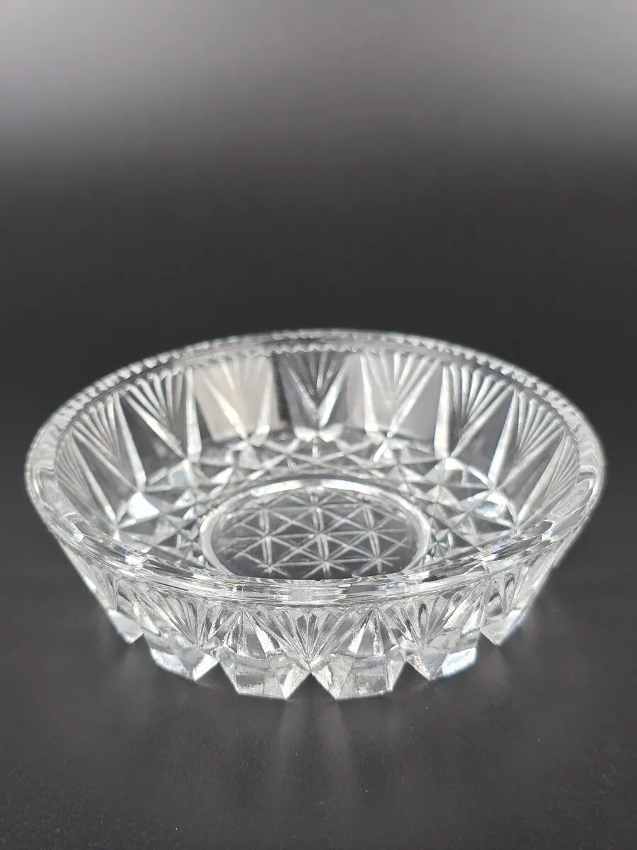 Винтажная ваза-конфетница, хрусталь. СССР