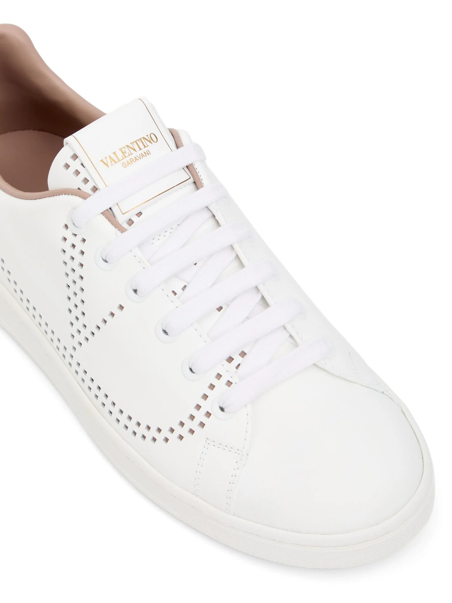 Кроссовки Valentino Backnet calfskin sneakers, размер 36,5, white — фото 1