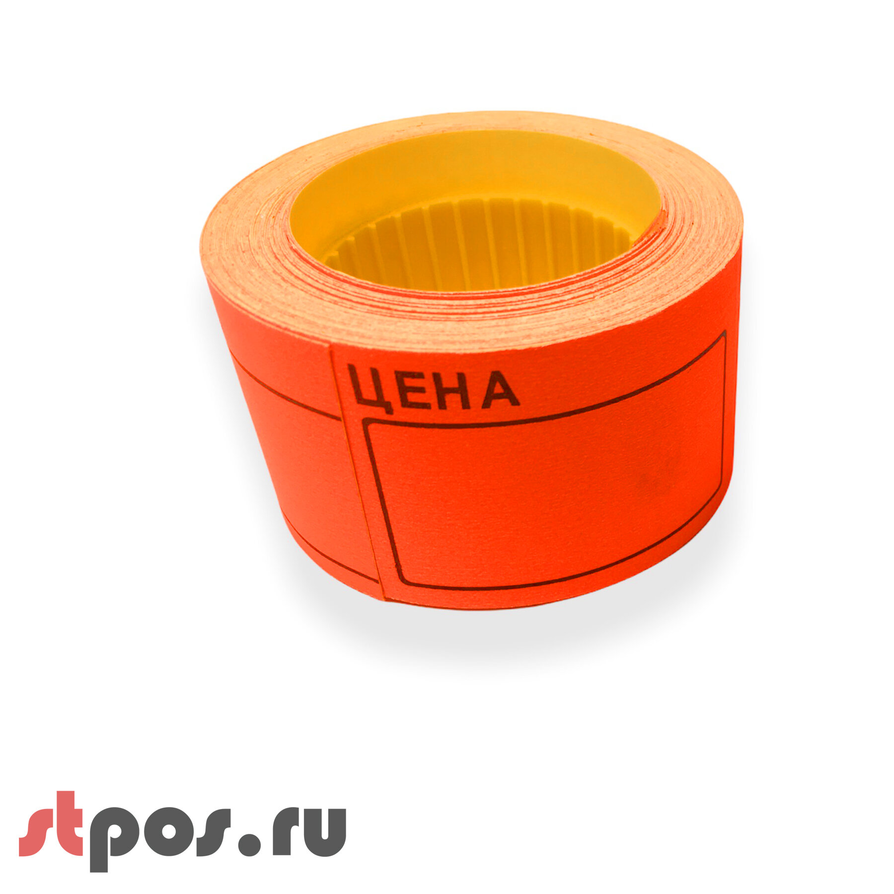 Ценники самоклеящиеся в рулоне, 50х40 (50х35) мм, 150шт/рул, 100рул/кор, Эконом, Красный