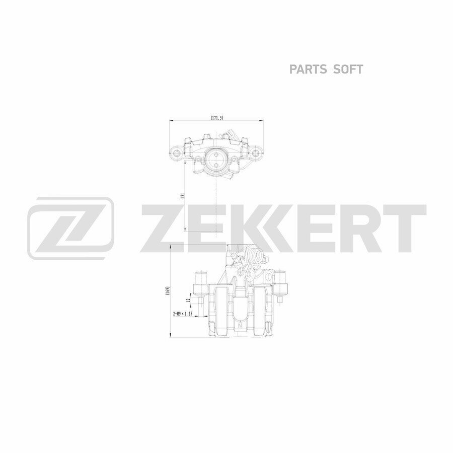 ZEKKERT BS-8317 Тормозной суппорт задний правый Ford Focus II 04- C-Max 13- Mazda 3 I II 03- 5 I II 05- Volvo ()