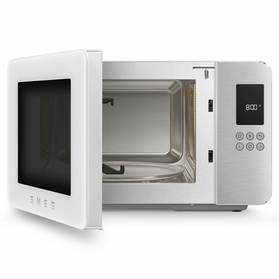 Микроволновая печь Smeg MOC01WHMEU, белый матовый, с меню от шеф-повара