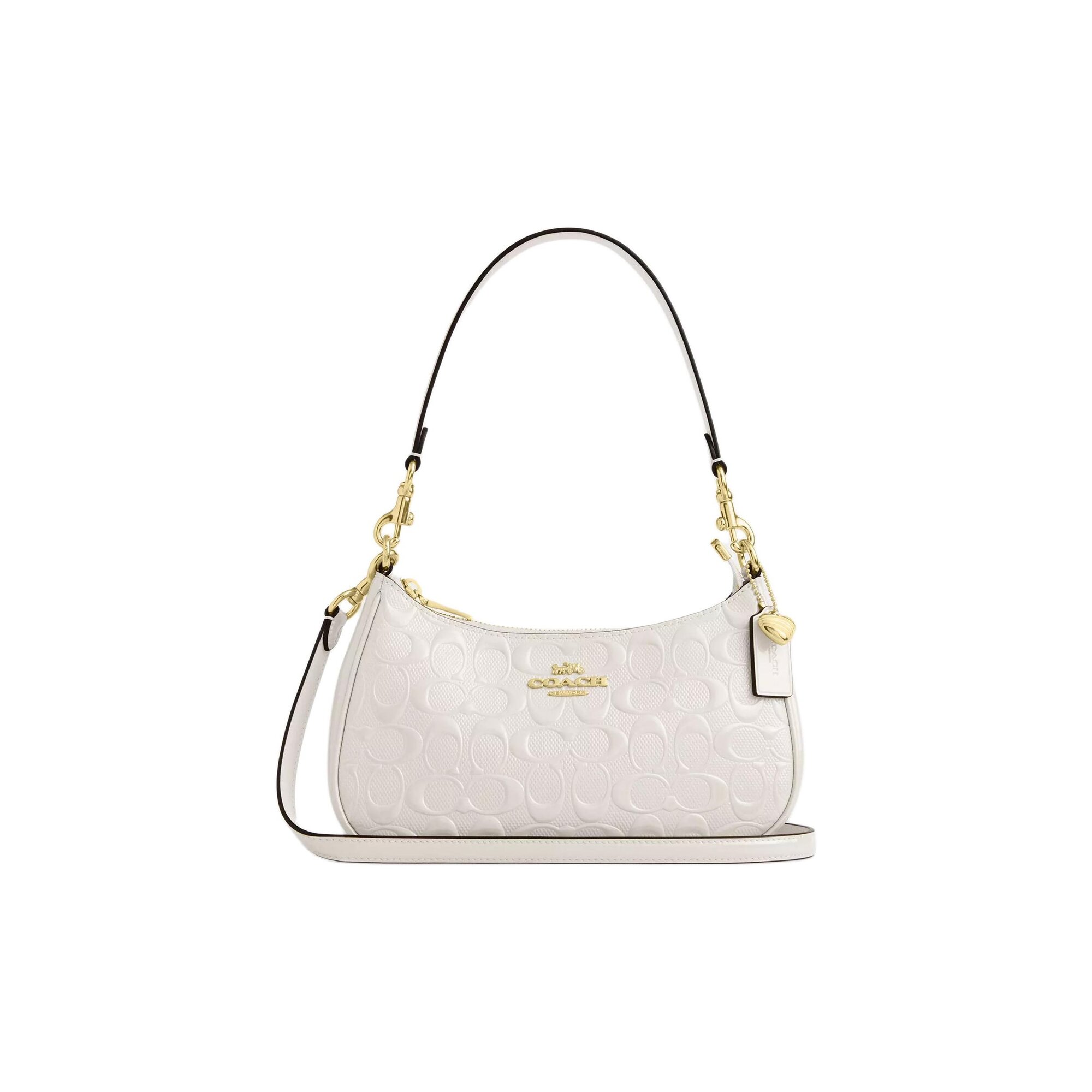 Сумка Coach, фактура тиснение, white — фото 1