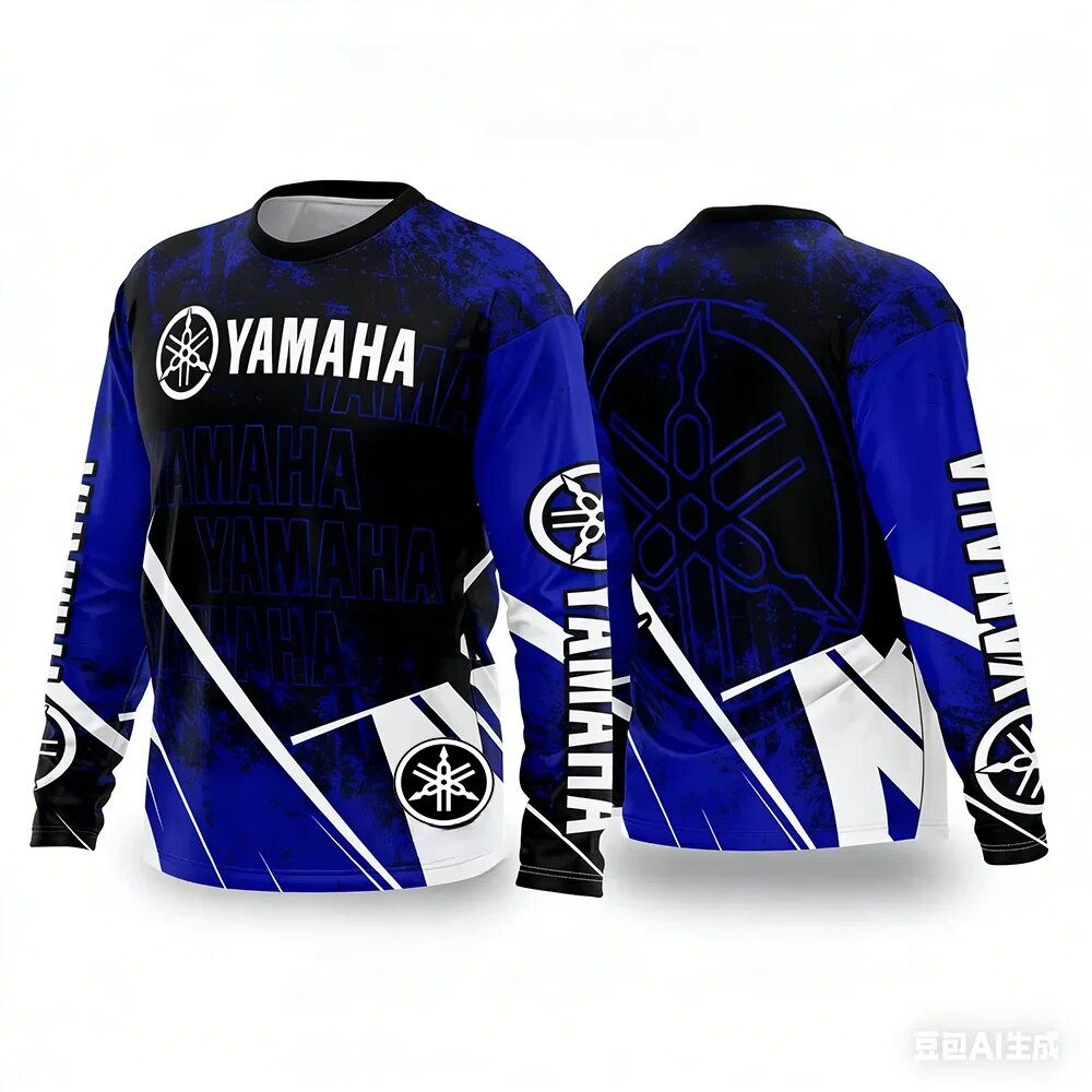 Мото футболка YAMAHA, темно-синий, 6XL