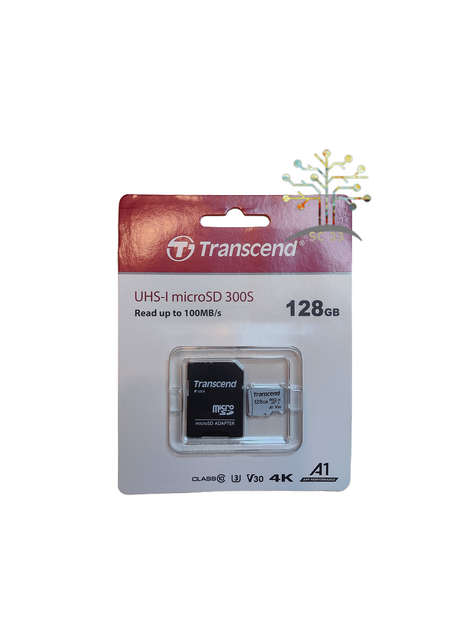 Карта памяти Transcend microSDXC/SDHC 300S 128GB A1 V30 Class 10 UHS-I (100 Mb/s) + SD адаптер