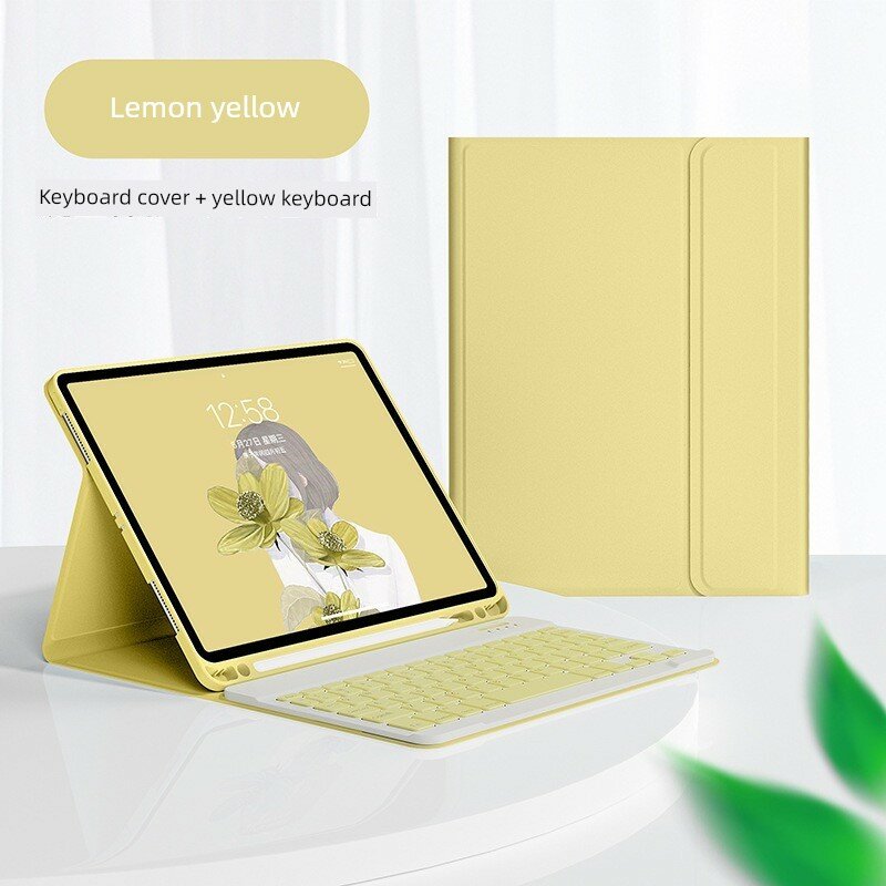 IPad Pro 2024 13-дюймовый комплект с лимонно-желтой клавиатурой и держателем для ручки