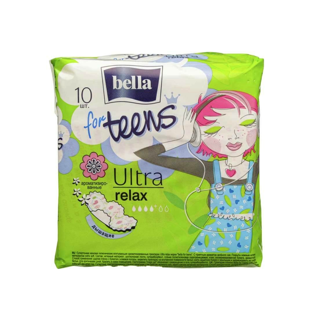 Прокладки гигиенические Bella Teens Ultra relax deo, 4 капли из 6, 10шт