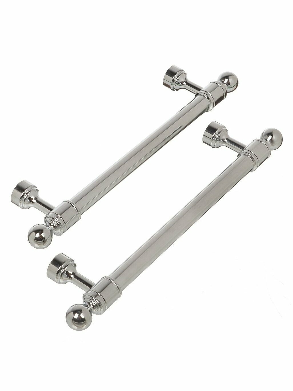 Ручка-скоба мебельная StahlBuro AР2306-128, цвет хром, комплект 2 штуки, фурнитура для мебели, артикул 16773