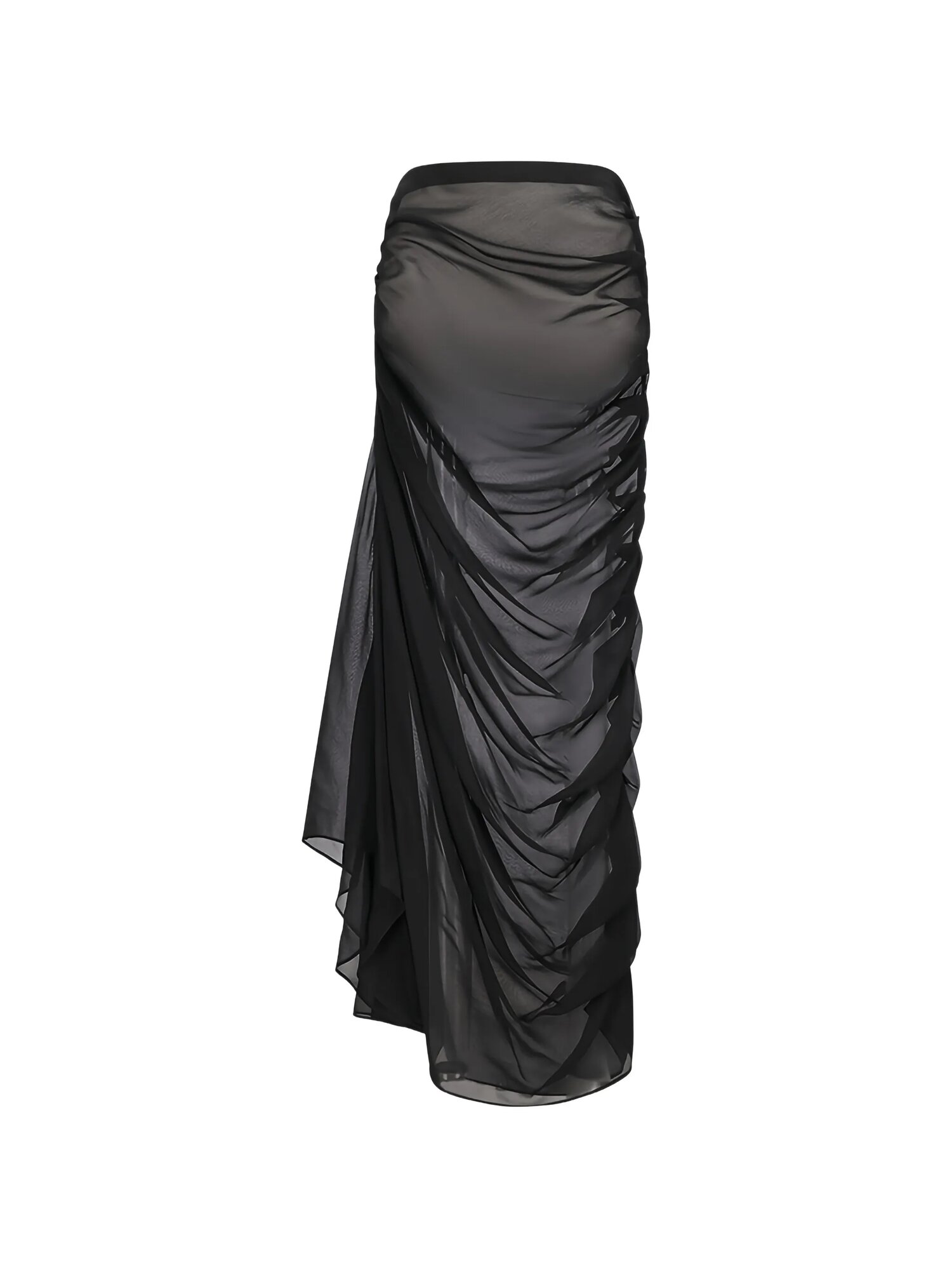 Юбка Ruched draped silk maxi skirt