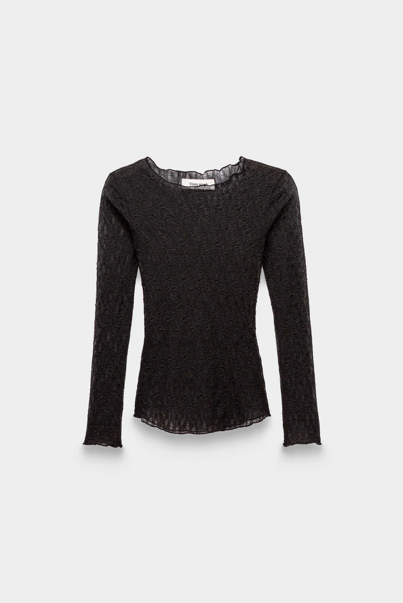 Топ TonyWack LACE LONG SLEEVE TOP для женщин цвет черный размер 46
