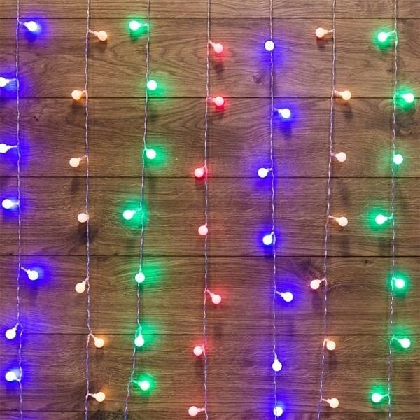 Новогодняя гирлянда NEON-NIGHT Светодиодный Дождь 1,5х1,5м, цветная (235-049)