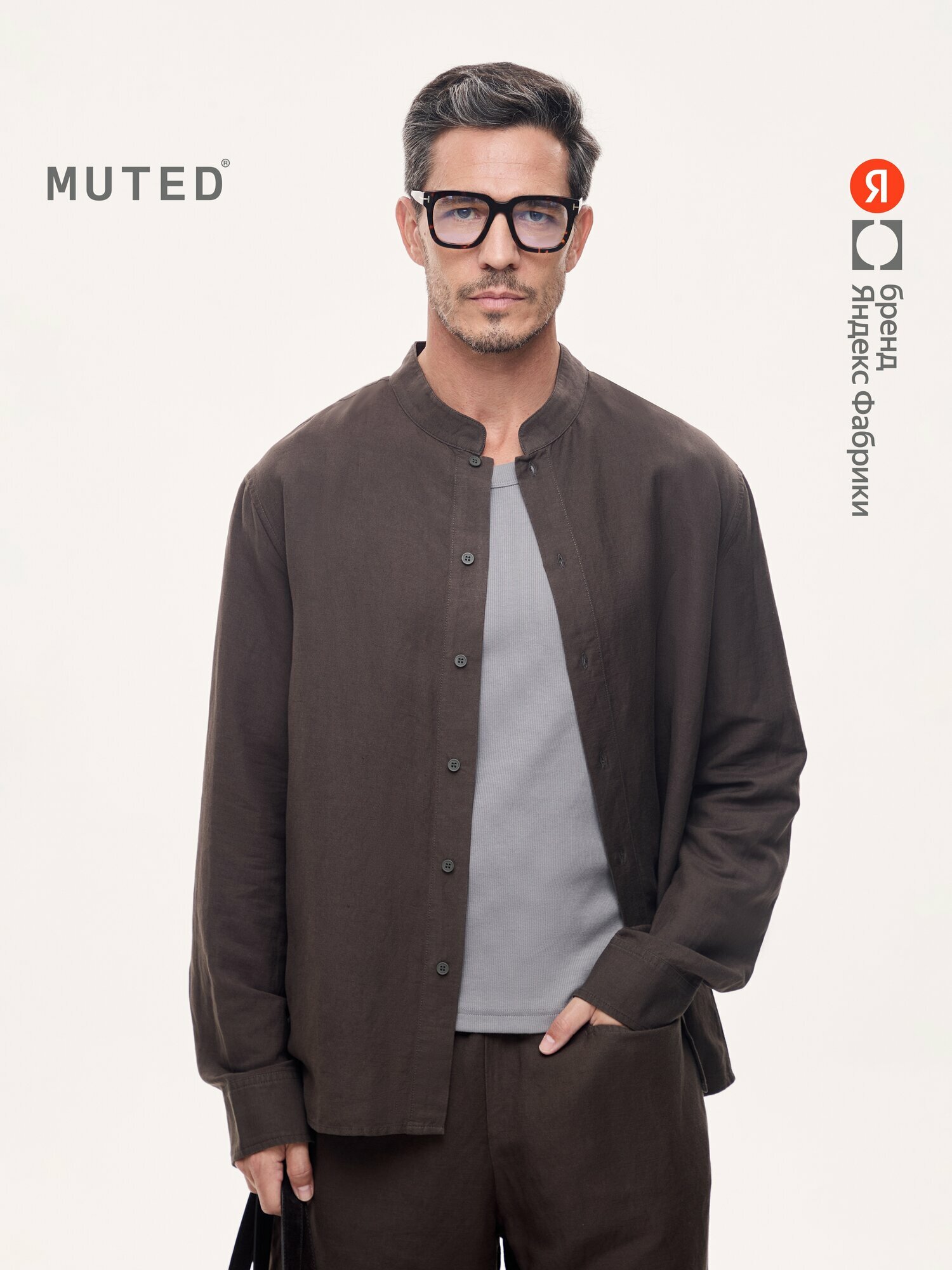 Рубашка MUTED из смесового льна
